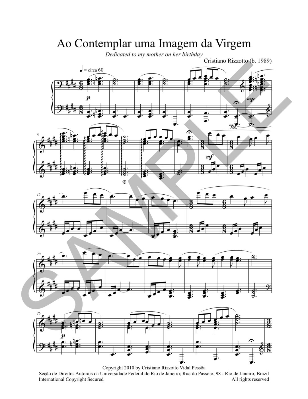 Piano Compositions | Dr. Kris Rizzotto