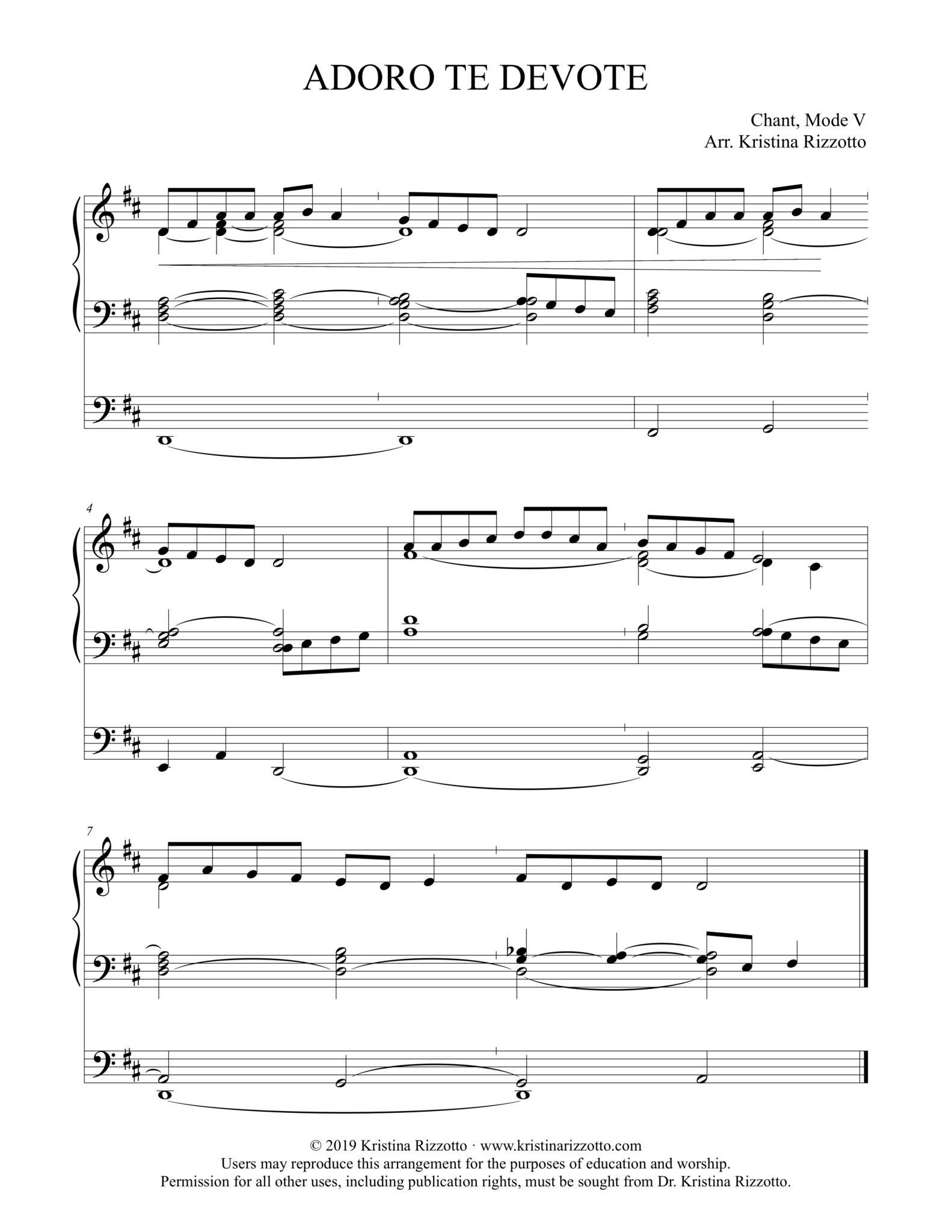 Hymns - Dr. Kristina Rizzotto