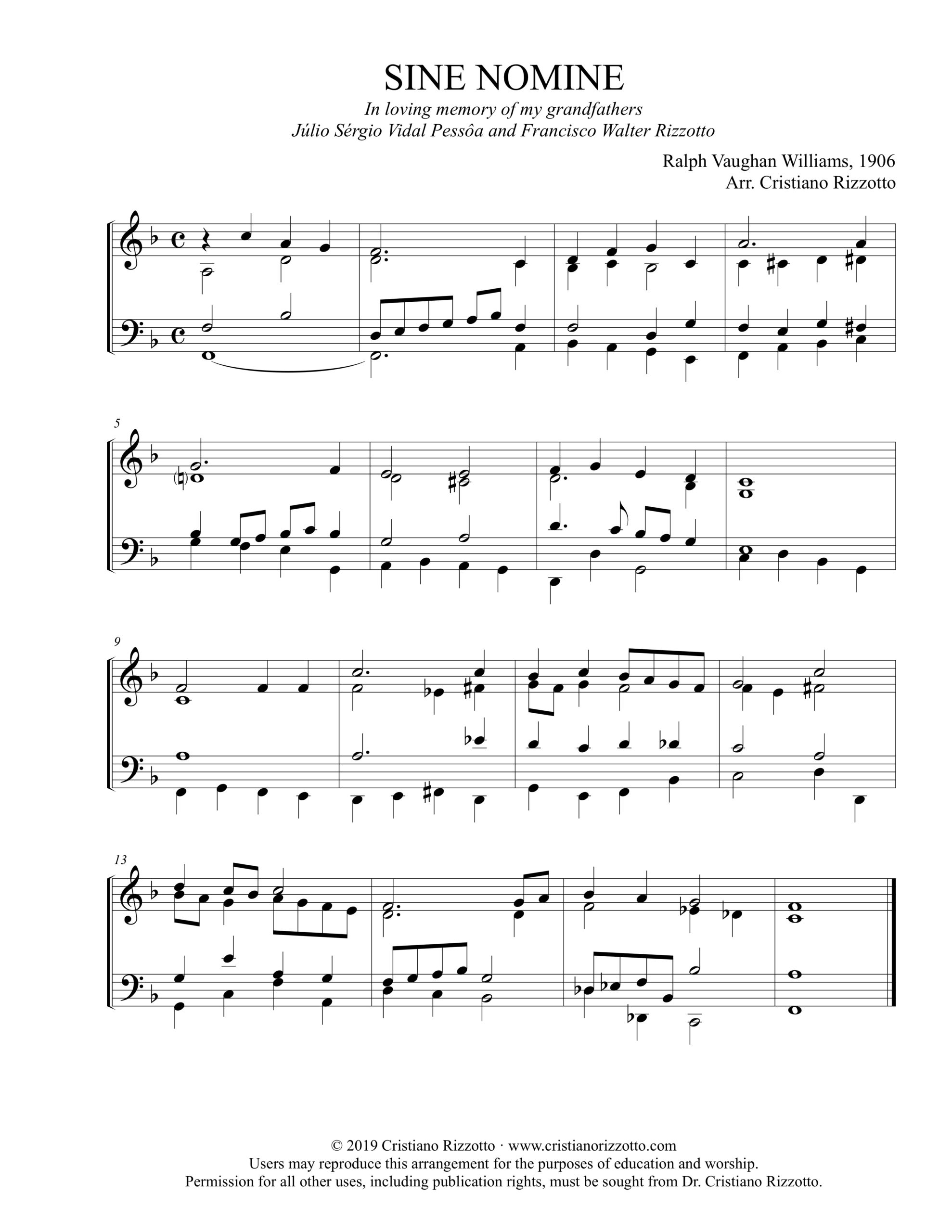 SINE NOMINE - Dr. Kris Rizzotto