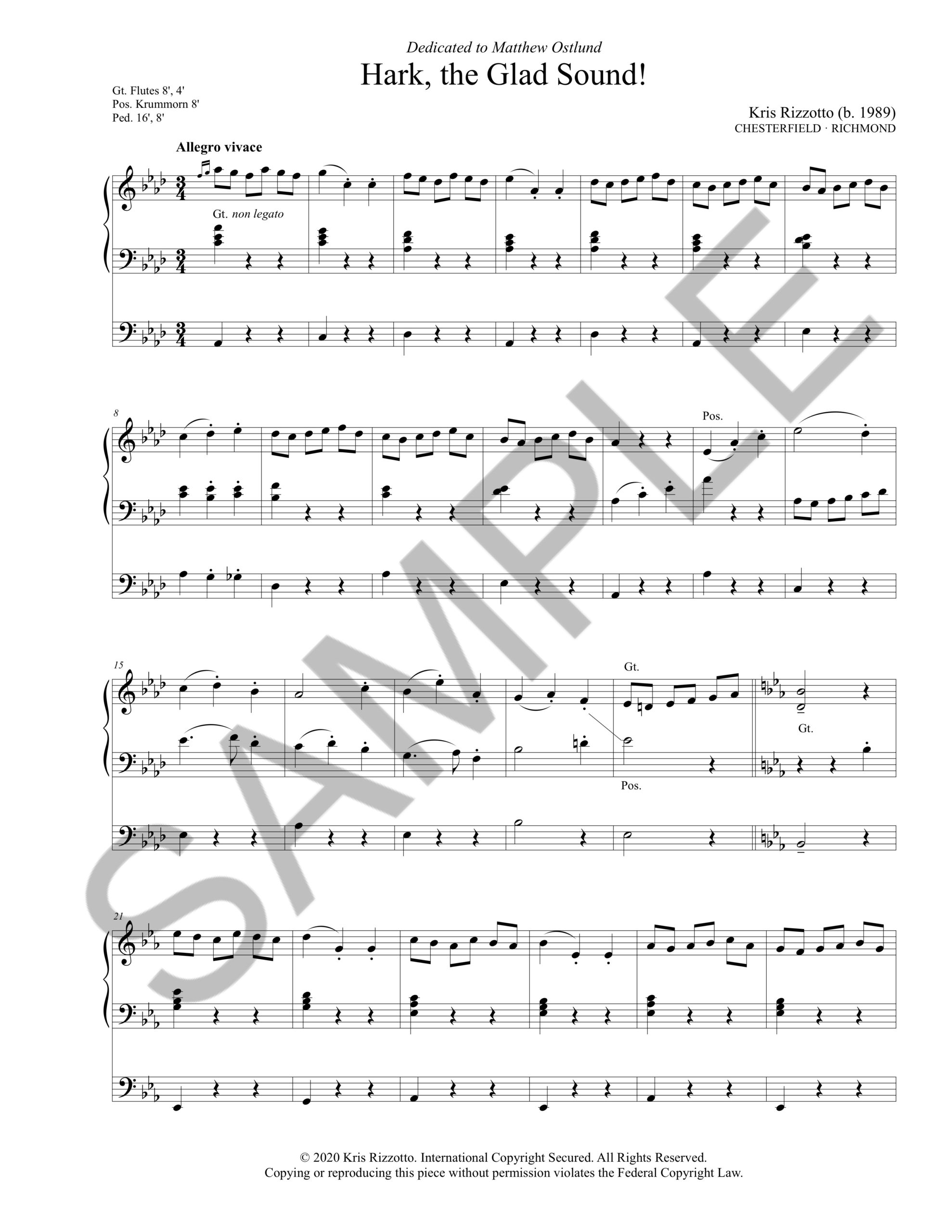 Hark, the Glad Sound! - Dr. Kristina Rizzotto