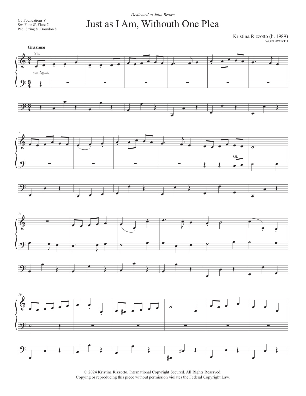 Just As I Am, Without One Plea - Dr. Kristina Rizzotto